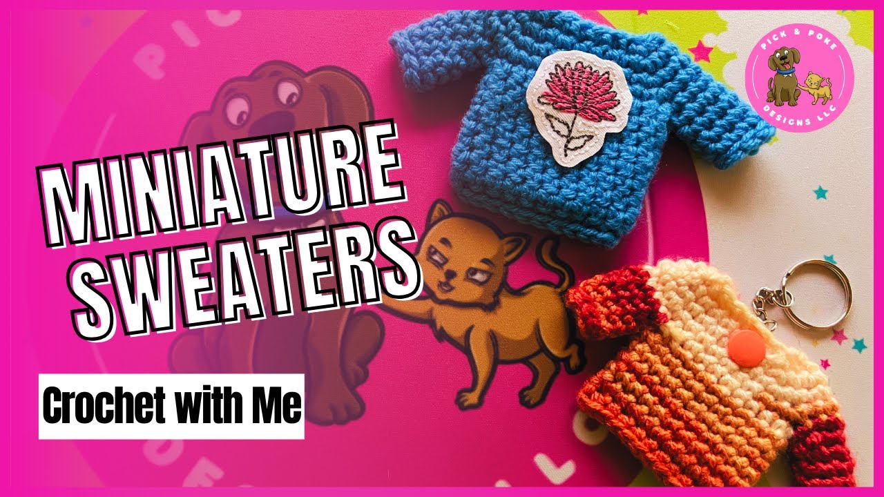 Crocheting cute mini sweaters 🧶 crochet pattern by @hookthatyarn - YouTube