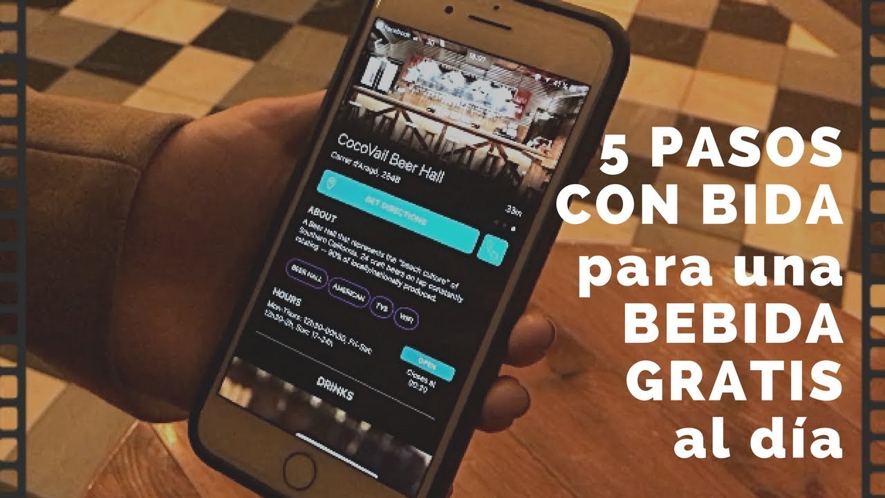 Consigue una BEBIDA GRATIS al día en 5 pasos | BIDA APP - YouTube