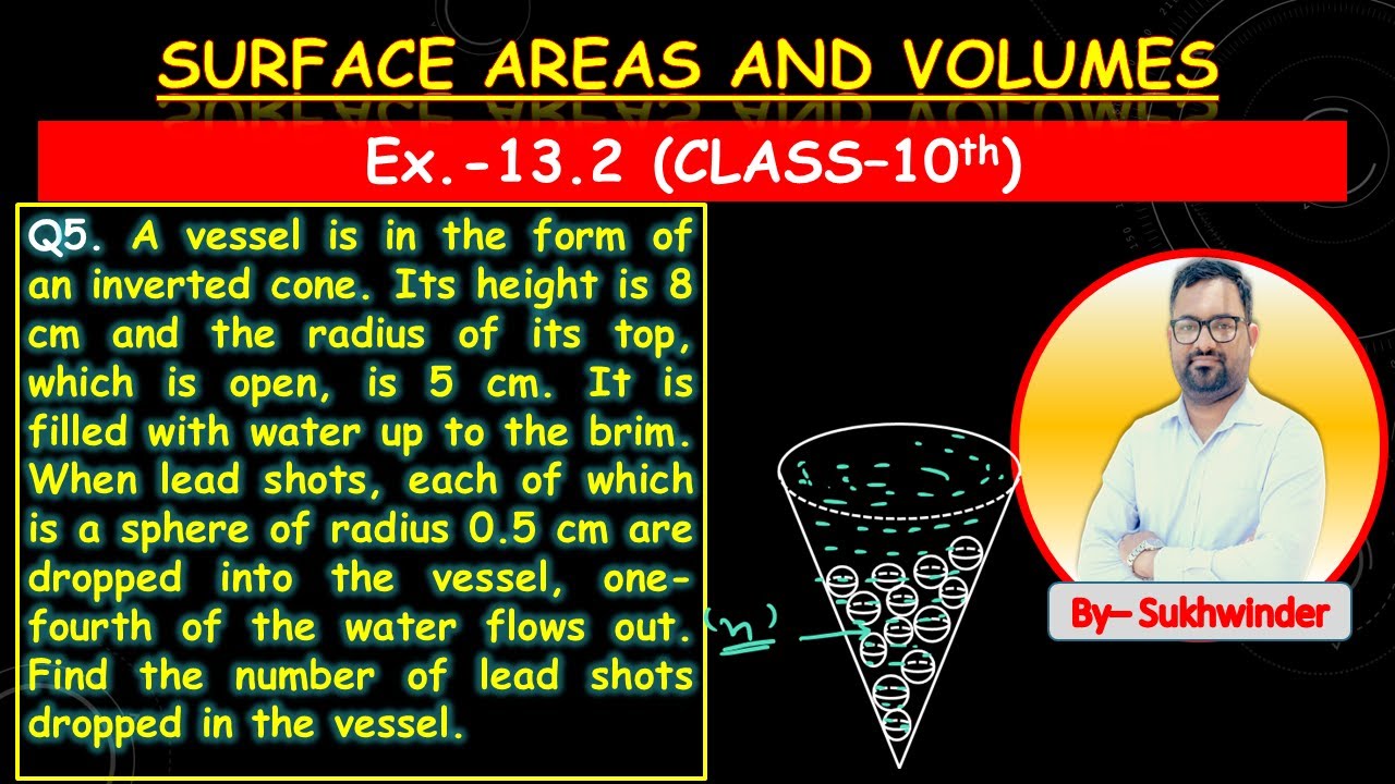 EX 13.2 Q5 CLASS 10 MATH CHAPTER 13 SURFACE AREA AND VOLUME | NCERT CLASS 10 MATHEMATICS CH 13 ...