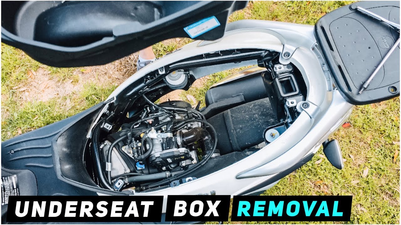 2013+ Piaggio Fly - REAR END REMOVAL (2/7): Underseat Storage Box ...