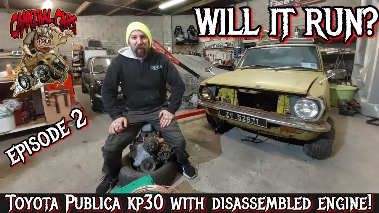 WILL IT RUN? 1975 TOYOTA PUBLICA/1000 KP30 with disassembled engine ...
