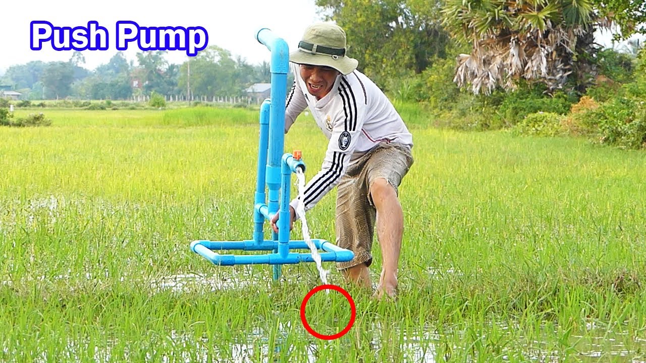 We turn PVC pipe to Hight speed push pump without electricity easy way ...