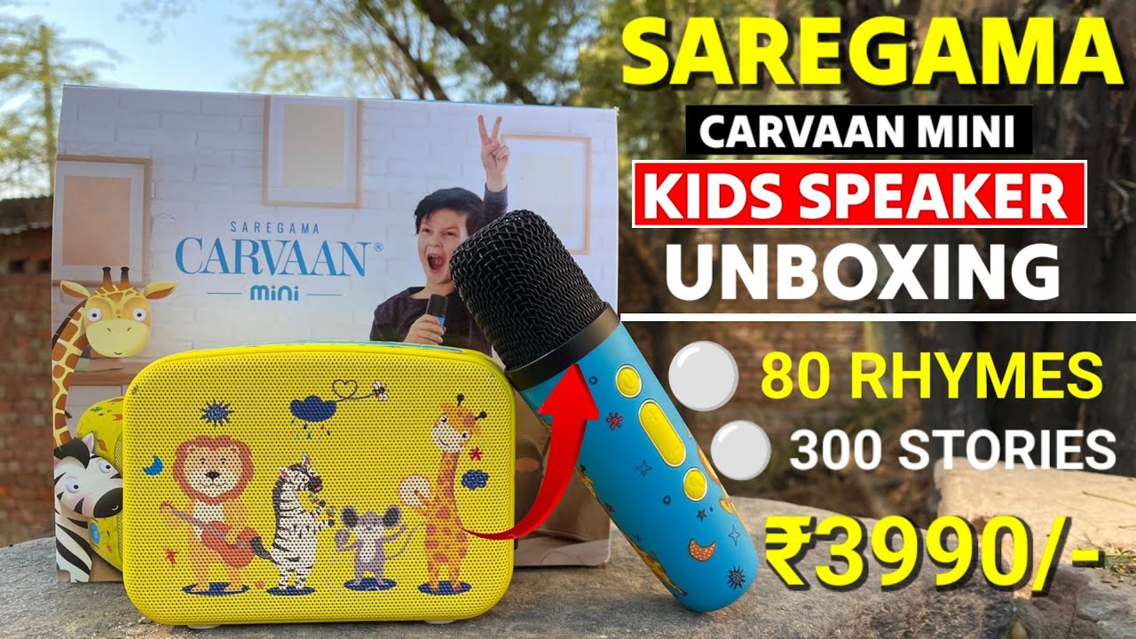 Saregama Carvaan Mini Kids Speaker With Wireless Mic Unboxing & Review ...