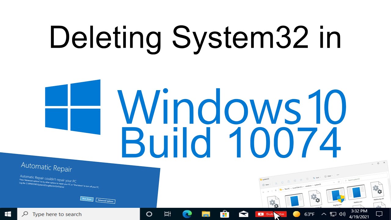 What if we delete System32 in a Windows Insider Preview from April 2015 ...