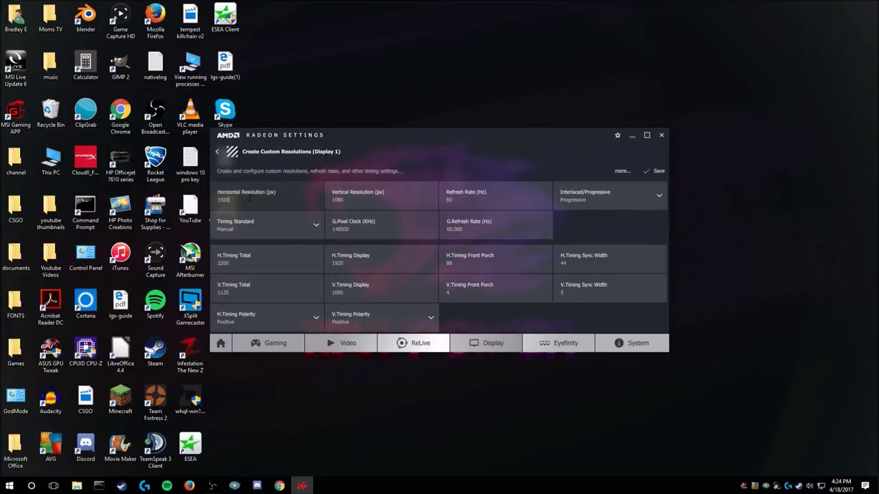 The best resolution your NOT USING 1440x1080 AMD custom resolution ...