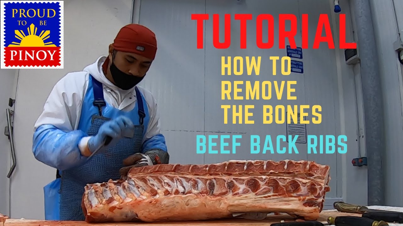 TUTORIAL:How to remove the bones(beef back ribs) - YouTube