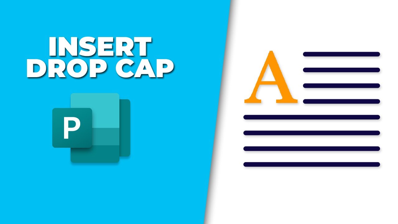 How to insert a drop cap in Publisher - YouTube