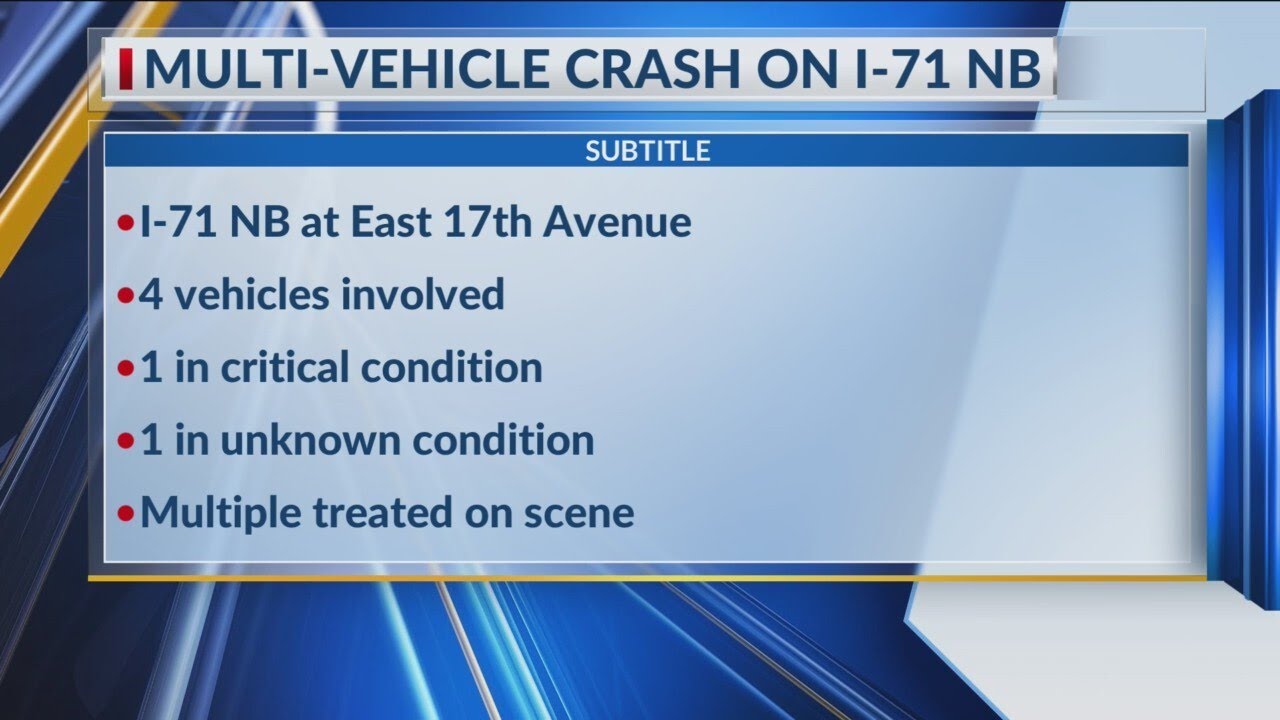 Two hospitalized in four-vehicle crash on I-71 - YouTube