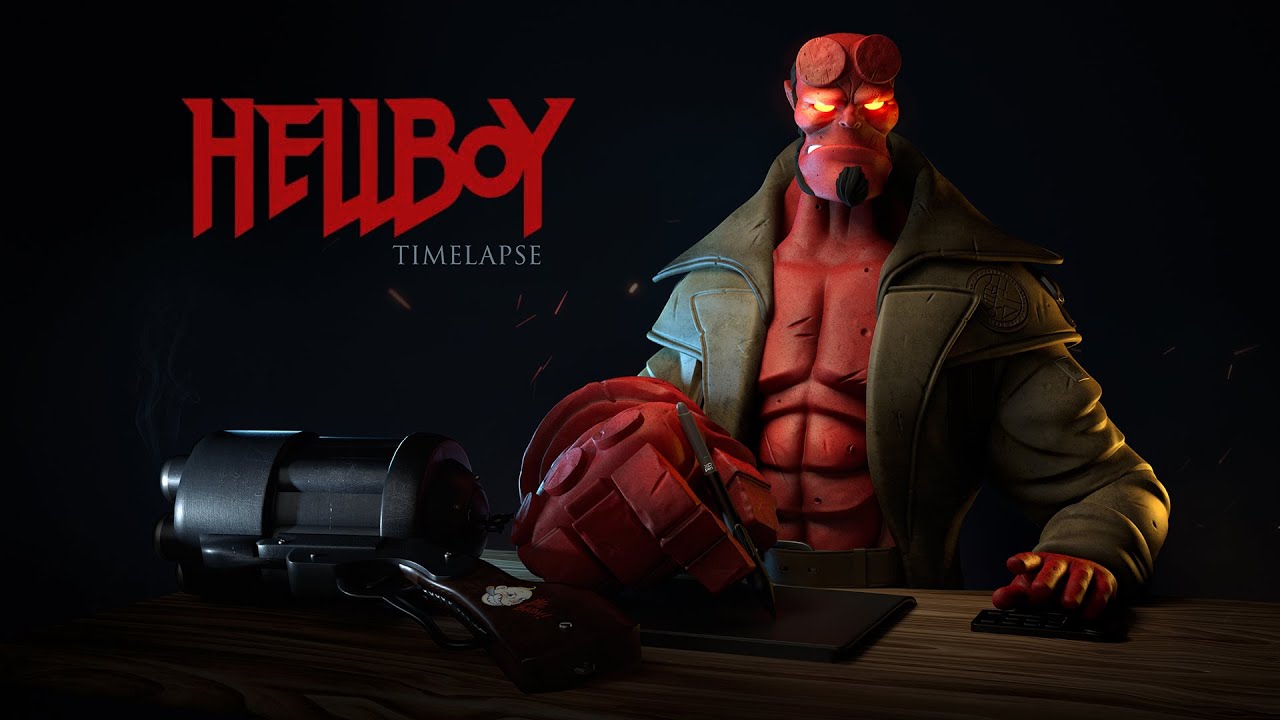 Hellboy Digital Artist - Timelapse (#zbrush #marmosettoolbag) - YouTube