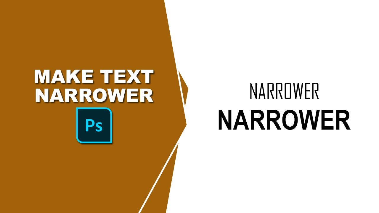 how to make text narrower in Photoshop - YouTube