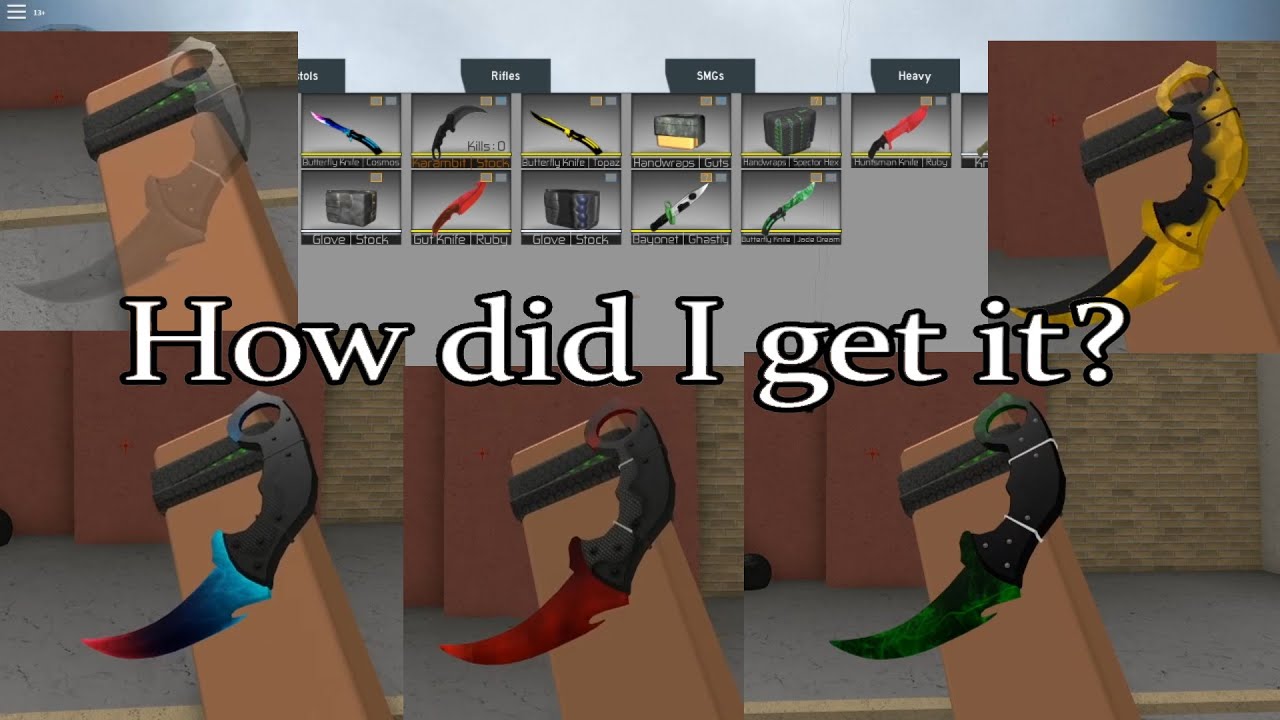 Knife Skin Glitch Counter Blox/+ Showcase SET/Roblox - YouTube