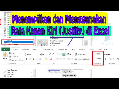 Menampilkan dan Menggunakan Rata Kanan Kiri (Justify) di Excel - YouTube