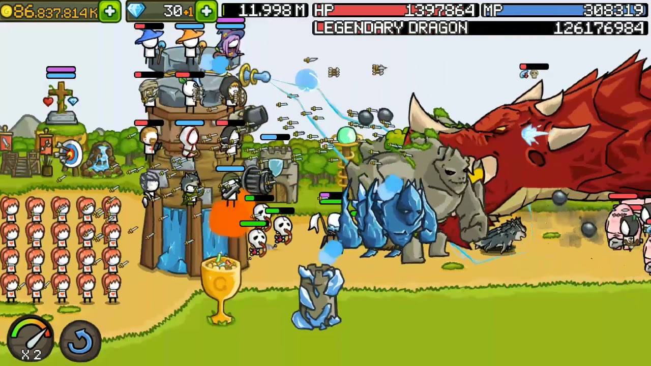Grow Castle 4 sec kill legendary dragon - YouTube