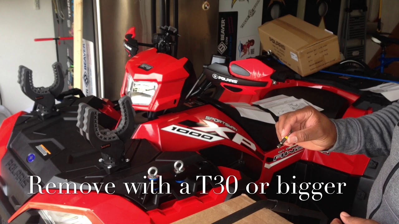 Polaris Front 4 inch Rack on the 2018 Polaris Sportsman XP 1000 - YouTube