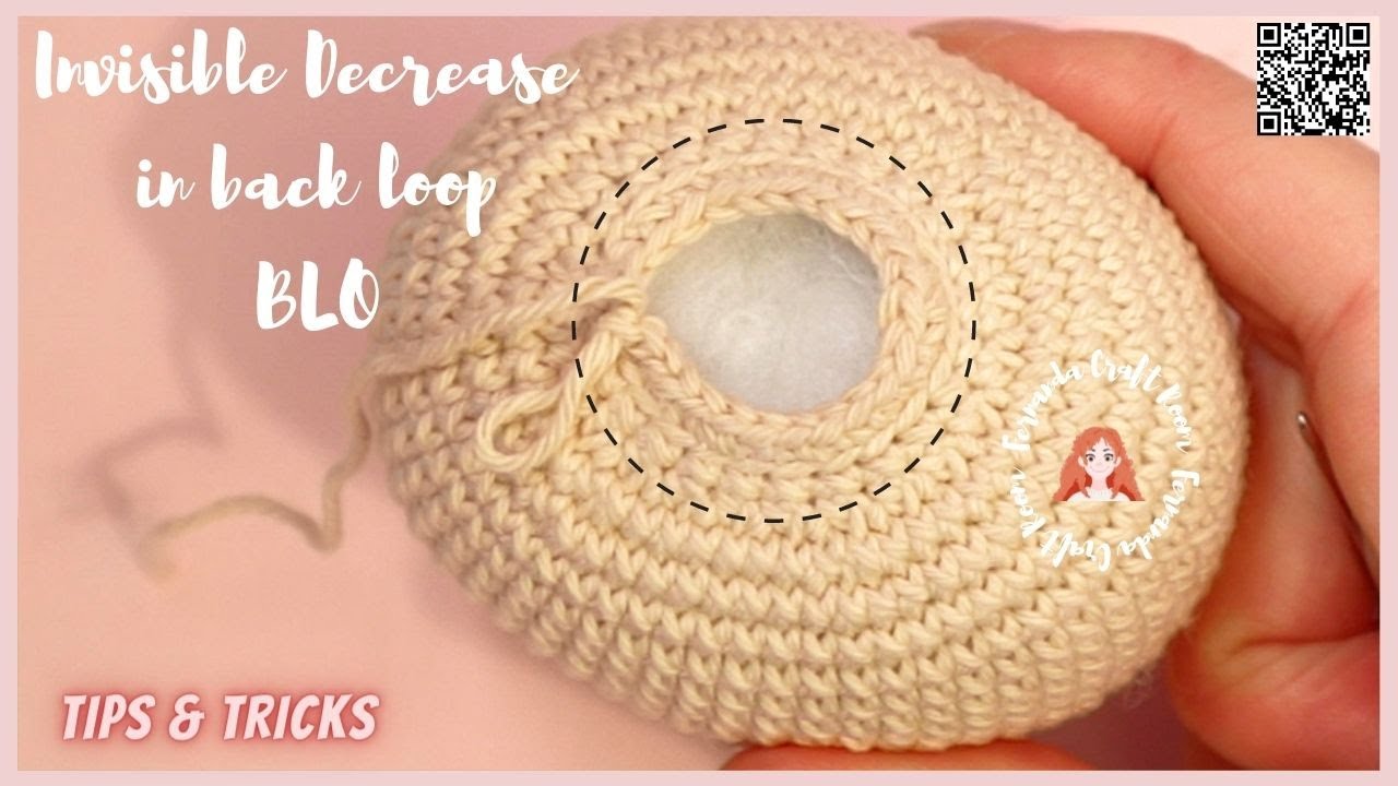 # 98 [] How to make a Invisible Decrease in back loop, BLO| Decrease on ...