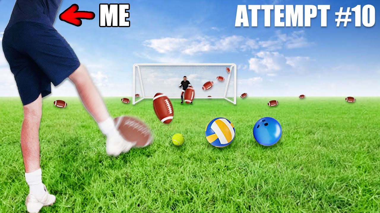 We Scored CRAZY Goals With Different Balls! - YouTube