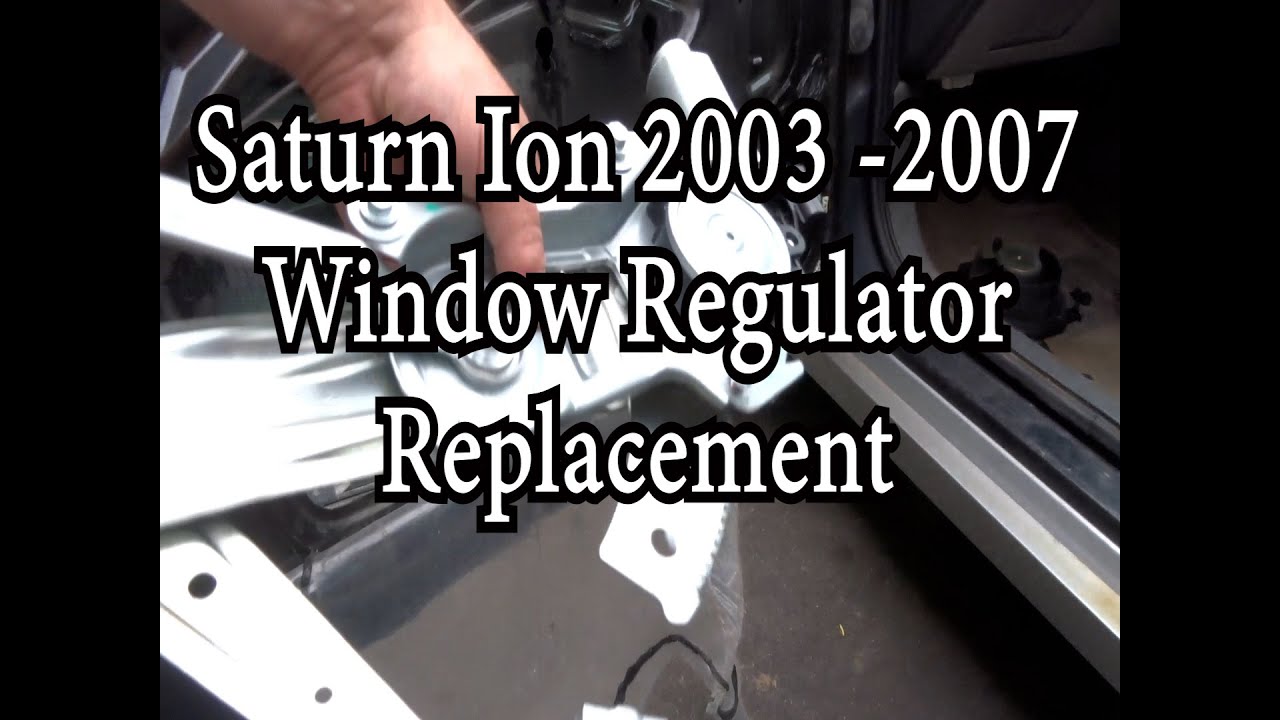 Saturn Ion Window Won't Roll UP - Repair - YouTube