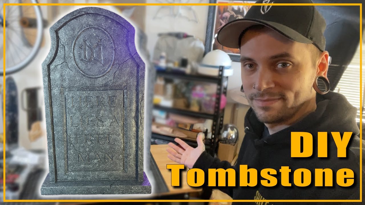 How to make a foam tombstone | DIY - YouTube