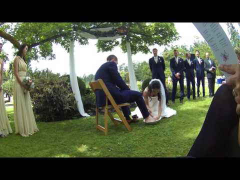 Vic & Sam Wedding - foot wash