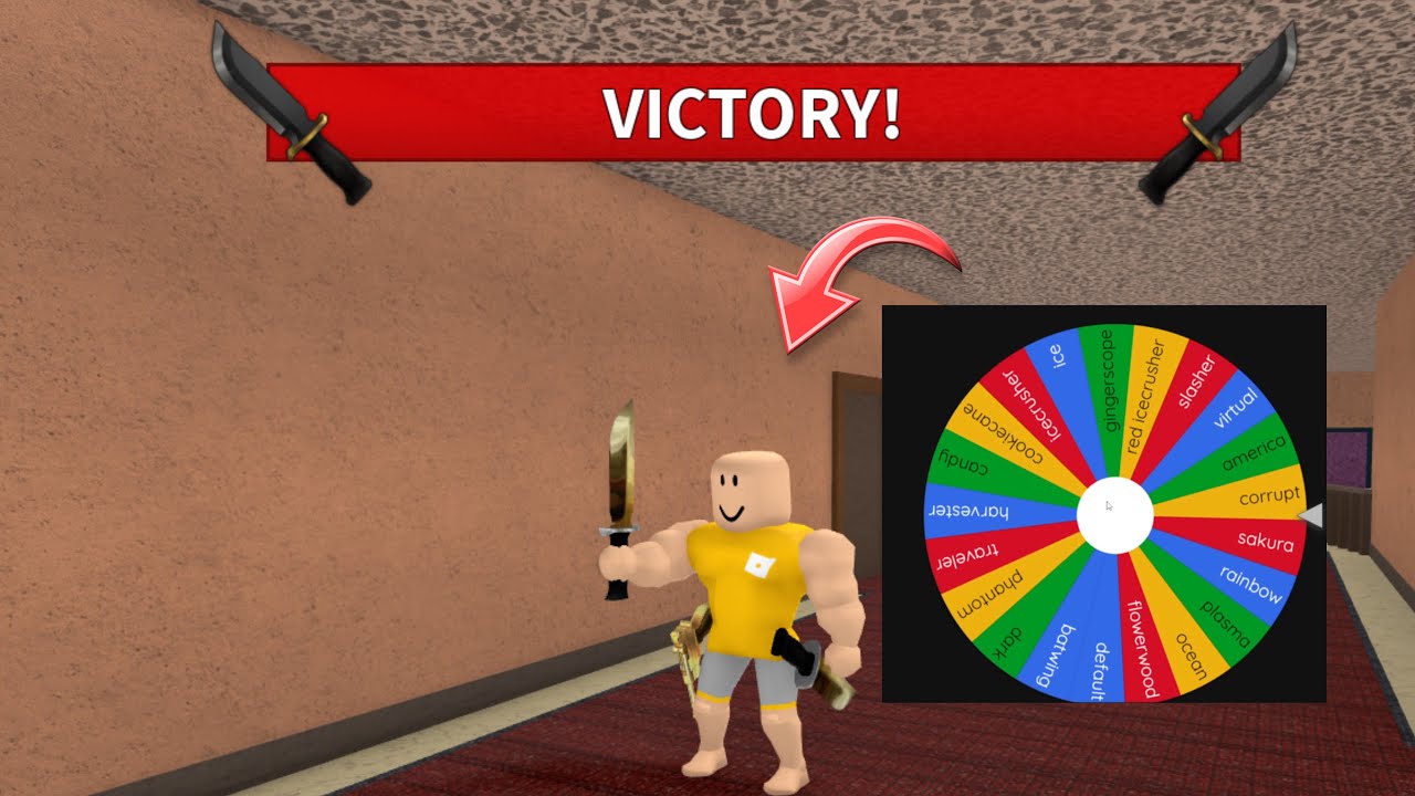 MM2 BUT A WHEEL DECIDES WHAT GODLY SET I USE... (Murder Mystery 2 ...