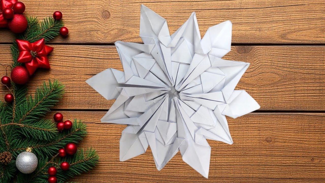 origami paper snowflakes ️|how to make an easy origami snowflakes ️ for ...