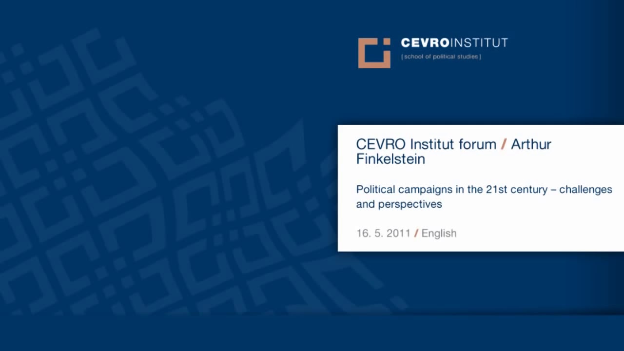 CEVRO Institut Forum Arthur Finkelstein English IfCBpCBOECU - YouTube