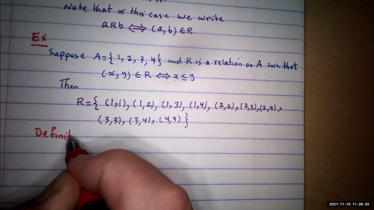 Discrete Mathematics; Property of relations. (Part 20) - YouTube