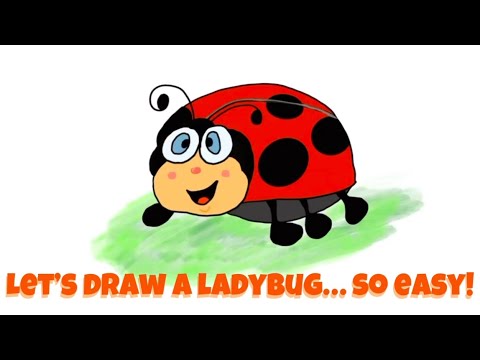 How to Draw a Cute Ladybug | Easy Drawing for Kids - YouTube