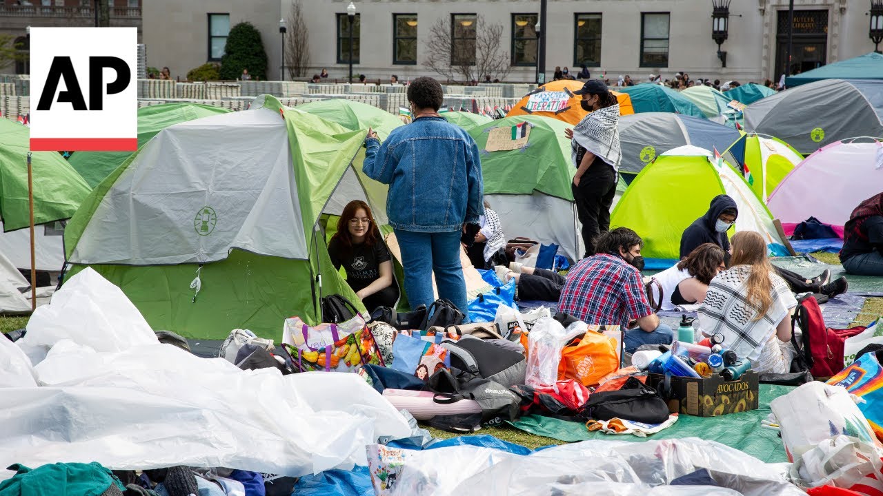 Students protest the Israel-Hamas war across US with tent encampments ...