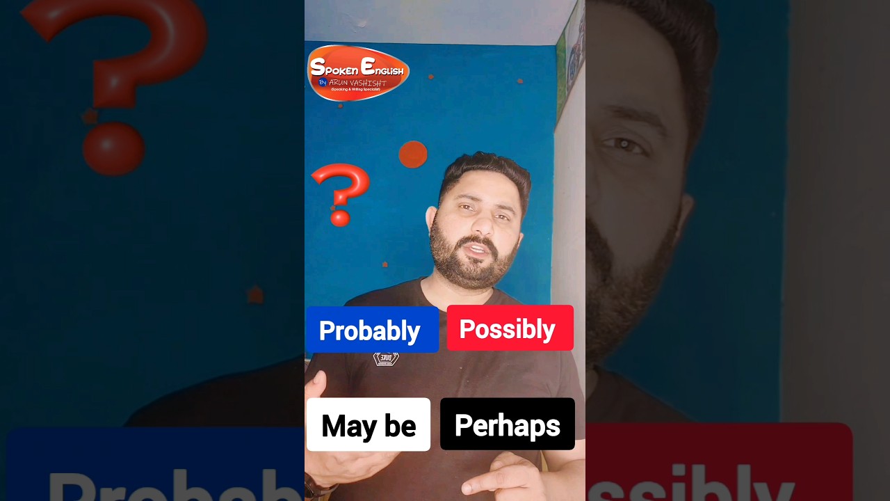 How to use probably, possibly, perhaps, maybe #english #learnenglish # ...