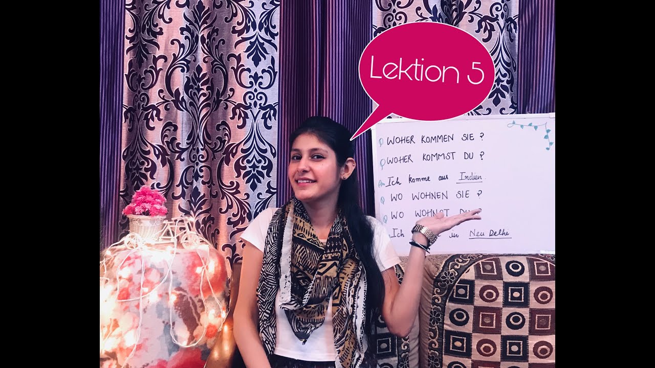 Lesson-5 I live in... Ich wohne in...Basic German for beginners - YouTube