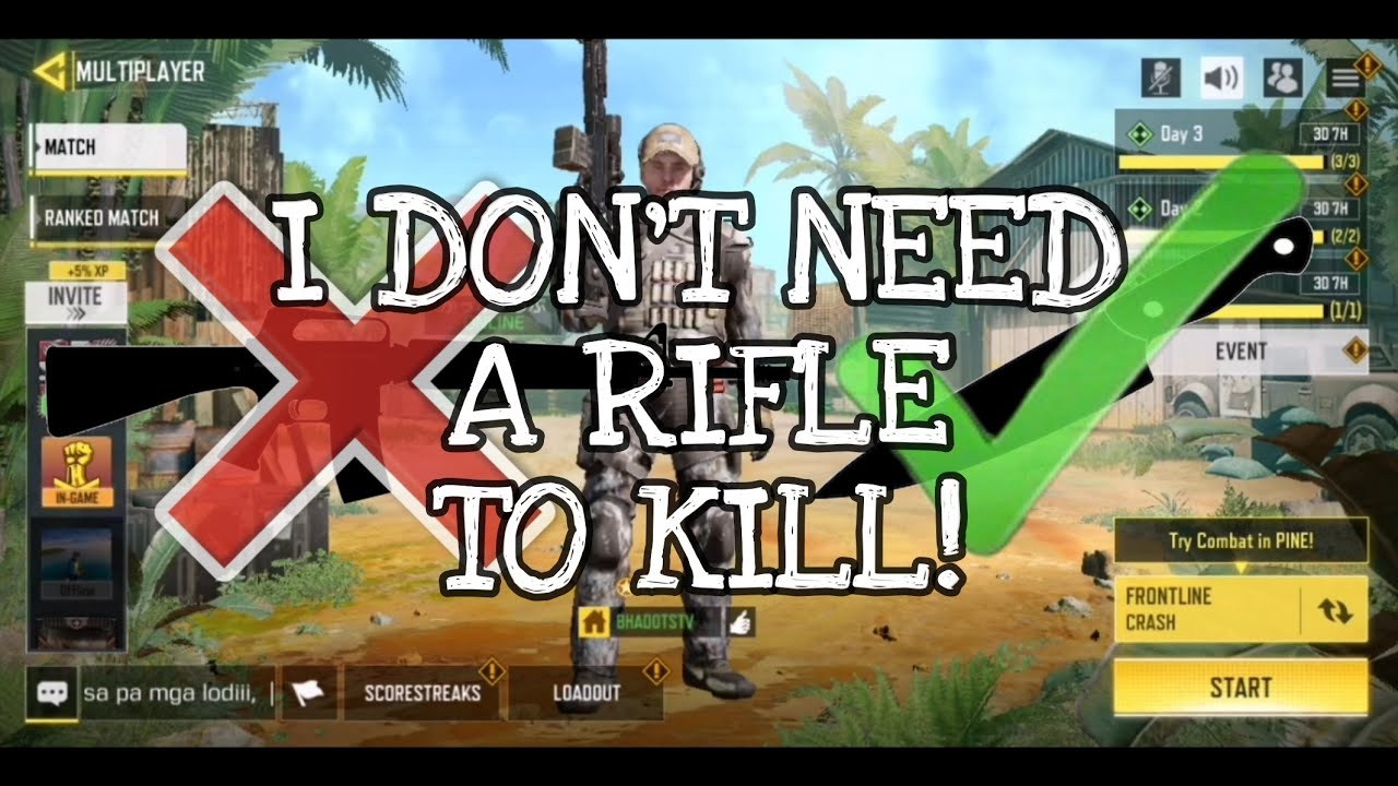 Epic 27 kills using knife in a COD match | Knife gameplay | Final kill ...