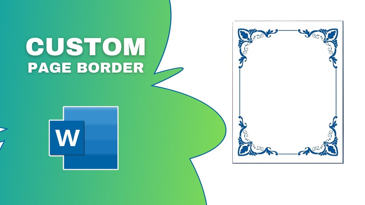 How To Custom Page Border In MS Word YouTube How To Custom Page Border In MS Word YouTube