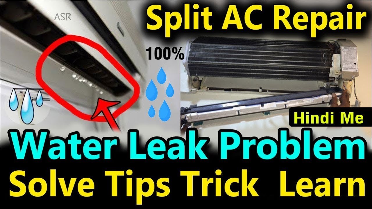 how to solve water leckage in split ac . - YouTube