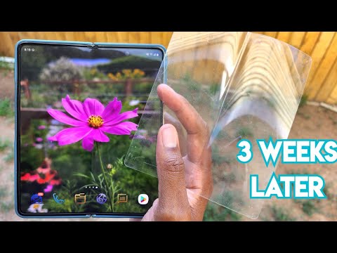 GALAXY Z Fold 4: REMOVING THE SCREEN PROTECTOR!!!!! WEEK 3 - YouTube