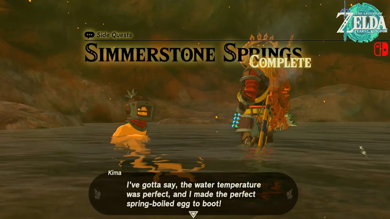 Legend of Zelda TOTK - Side Quests Simmerstone Springs & Hot Springs ...