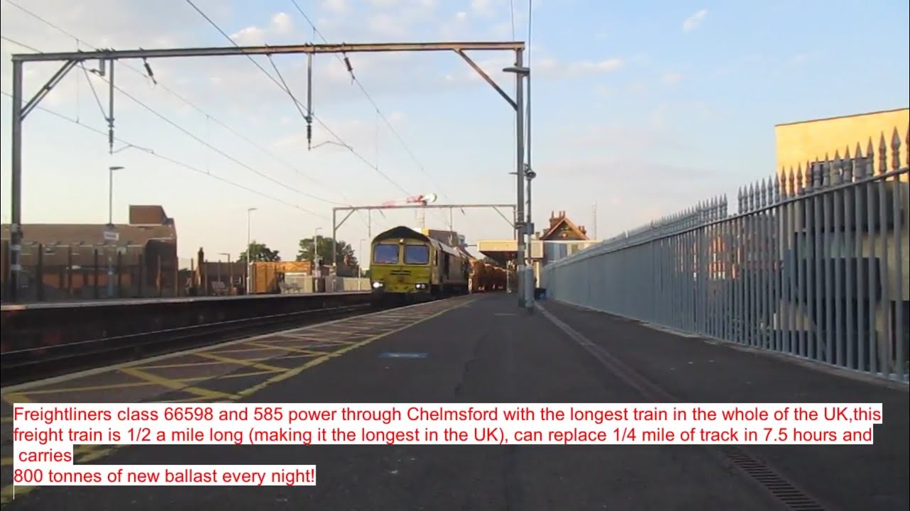 The Longest Train in the UK - NR Plasser High Output Ballast train ...