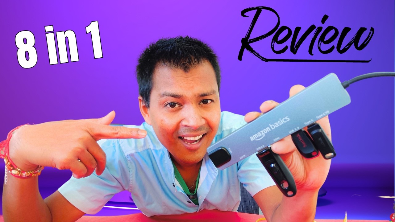 Amazon Basics USB-C Hub 8 in 1 Unboxing and Review | USB Hub unboxing ...