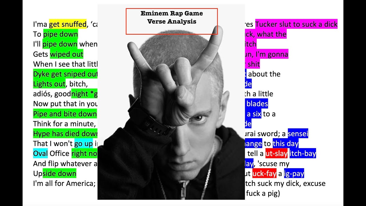 Eminem | Rap Game Verse Analysis | Color Coded Cadences - YouTube
