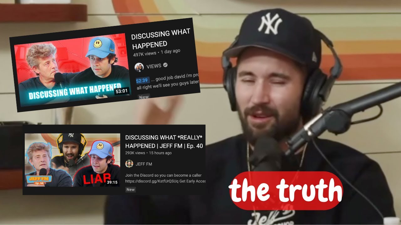 I watched David Dobrik and Jeff Wittek's podcasts exposing each other ...