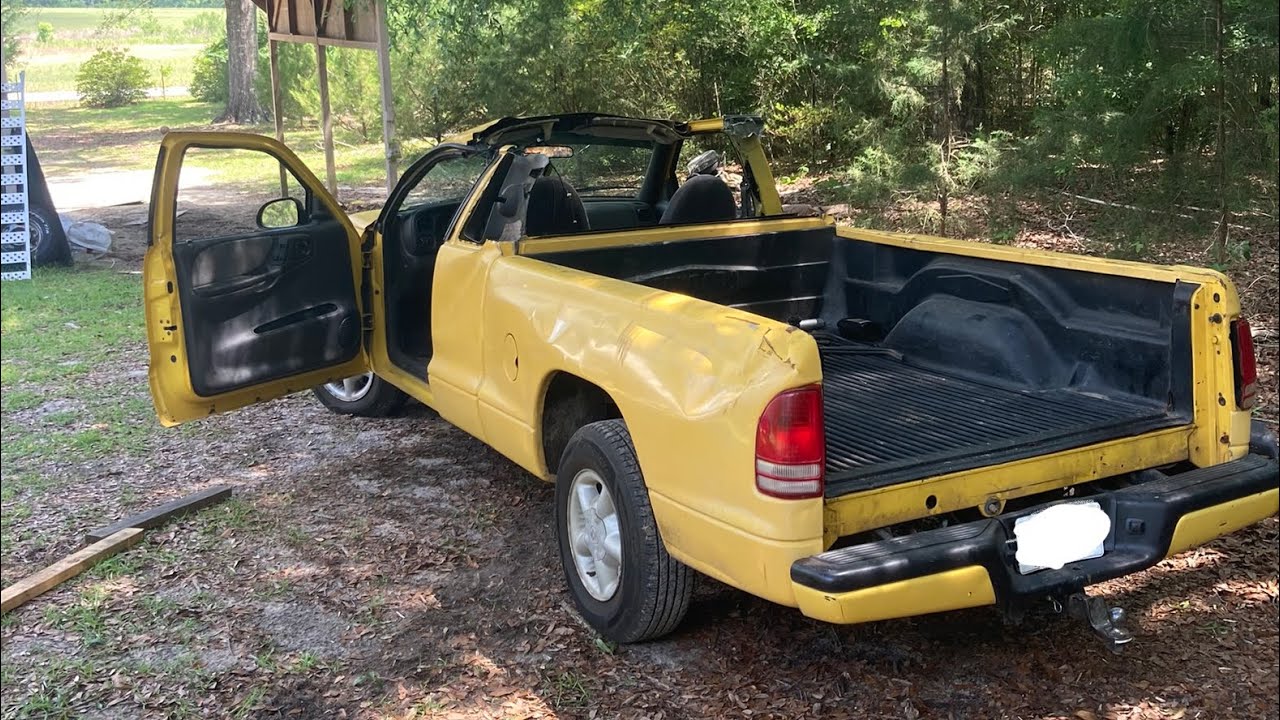 Starting and driving my flipped chop top dodge - YouTube