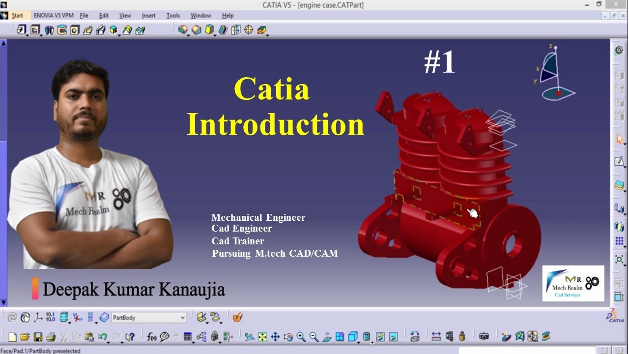 Catia User Interface #1 || Mech Realm || Mech Realm Cad Services - YouTube