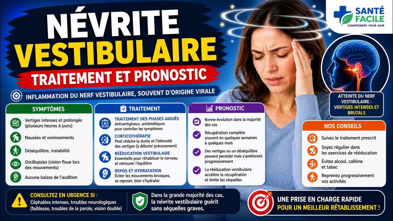 Névrite vestibulaire : traitement et pronostic - YouTube