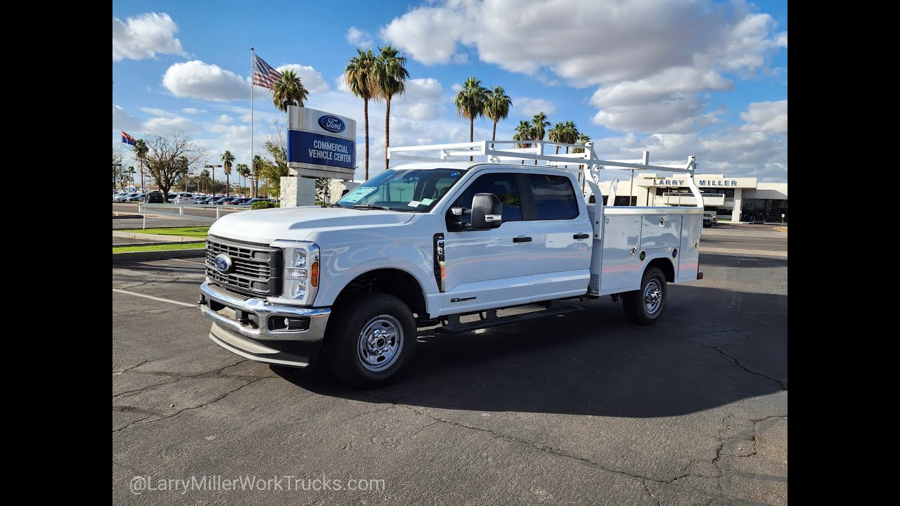 MFD250200 W3B 4WD Diesel 8'Royal Service Body wRack - YouTube