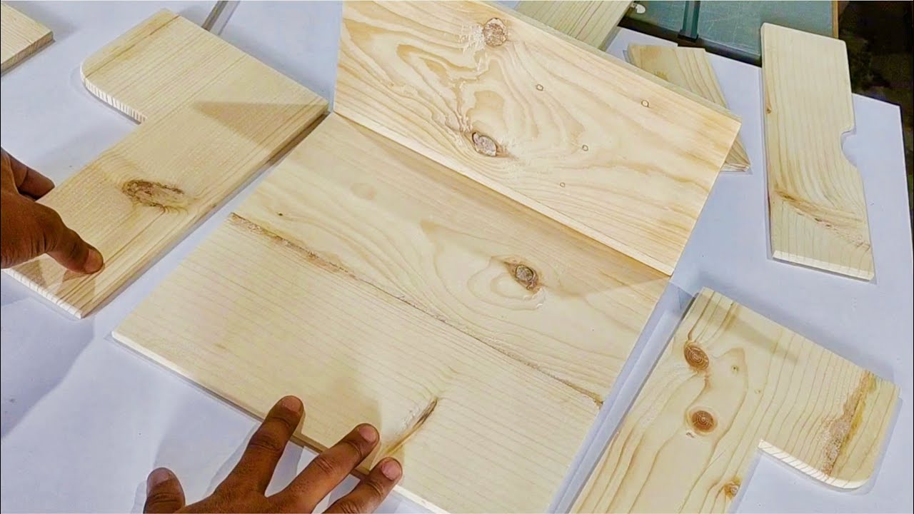 Membuat rak meja kayu - YouTube