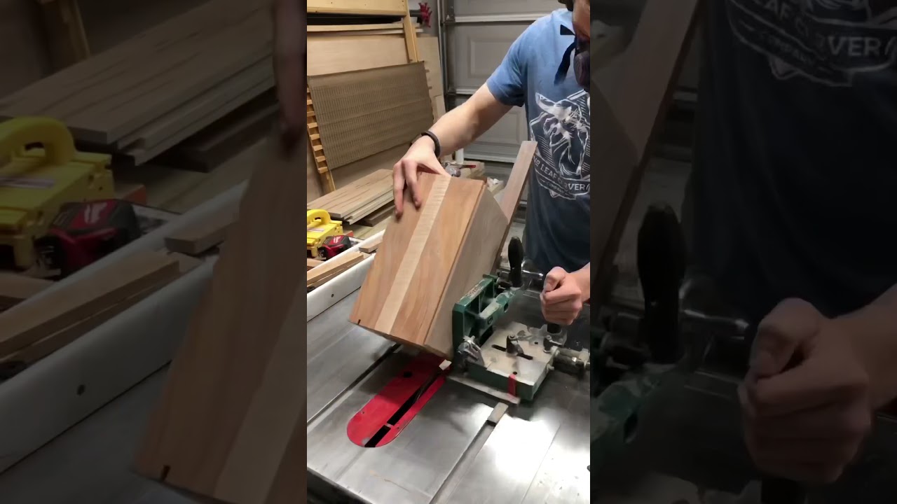 Quick Box Splines With a Tenon Jig and CA Glue #shorts - YouTube