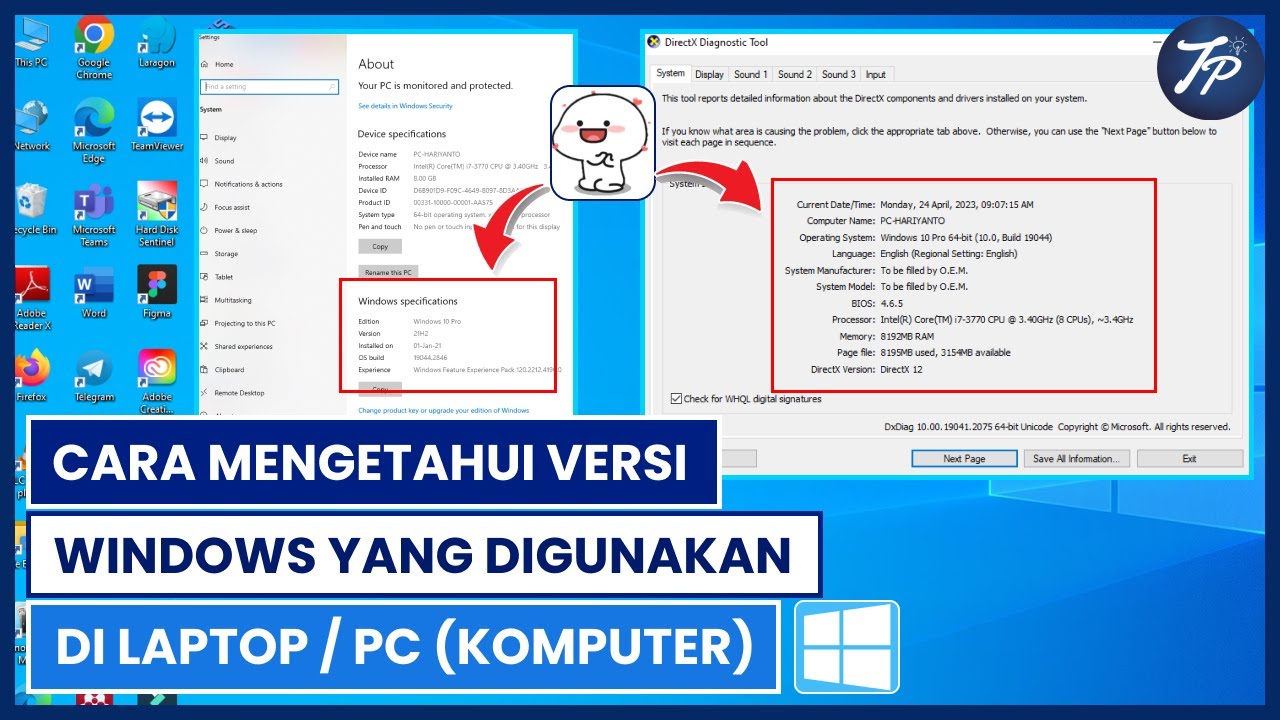 Cara Mengetahui Versi Windows Yang digunakan Di Laptop Atau PC - YouTube