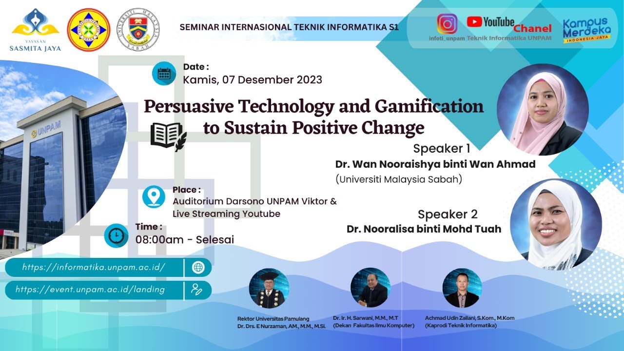SEMINAR PERSUASIVE TECHNOLOGY AND GAMIFICATION TO SUSTAIN POSITIVE CHANGE - YouTube