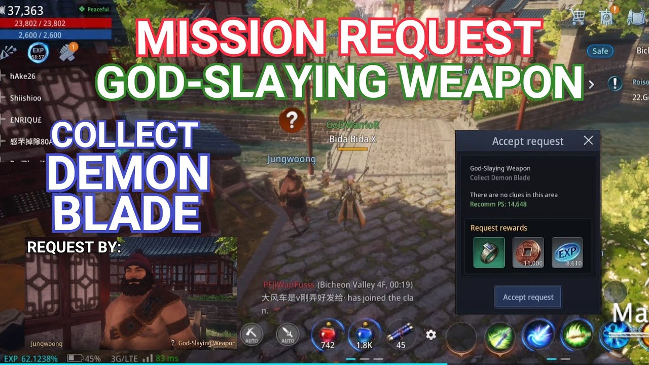 COLLECT DEMON BLADE (240) | GOD-SLAYING WEAPON | MISSION REQUEST | MIR4 ...