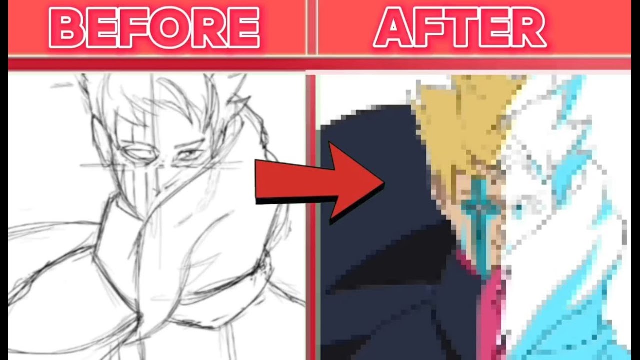 BORUTO ANIME/GENGA DIGITAL DRAWING - YouTube